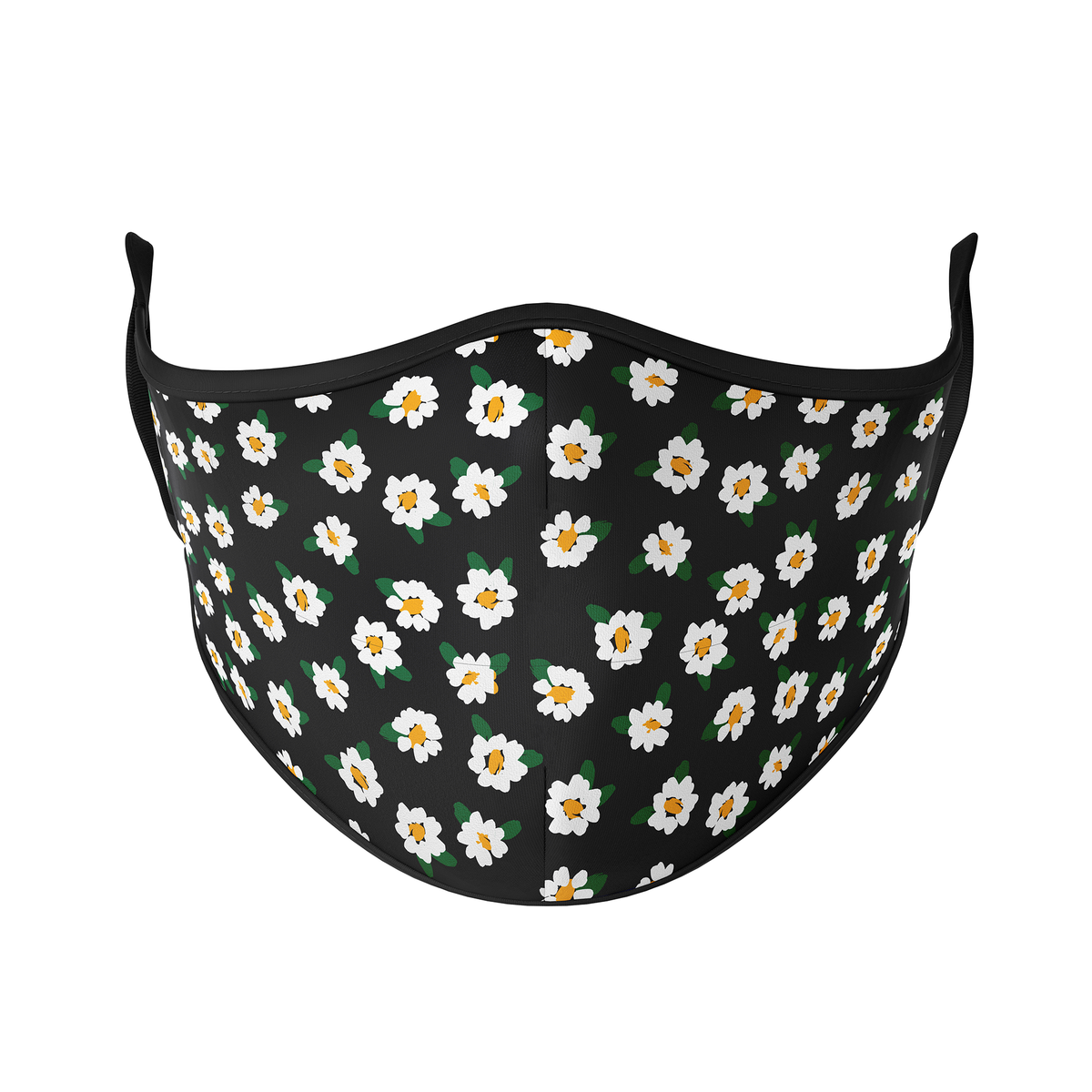 Black Daisy Reusable Face Masks | Protect Styles