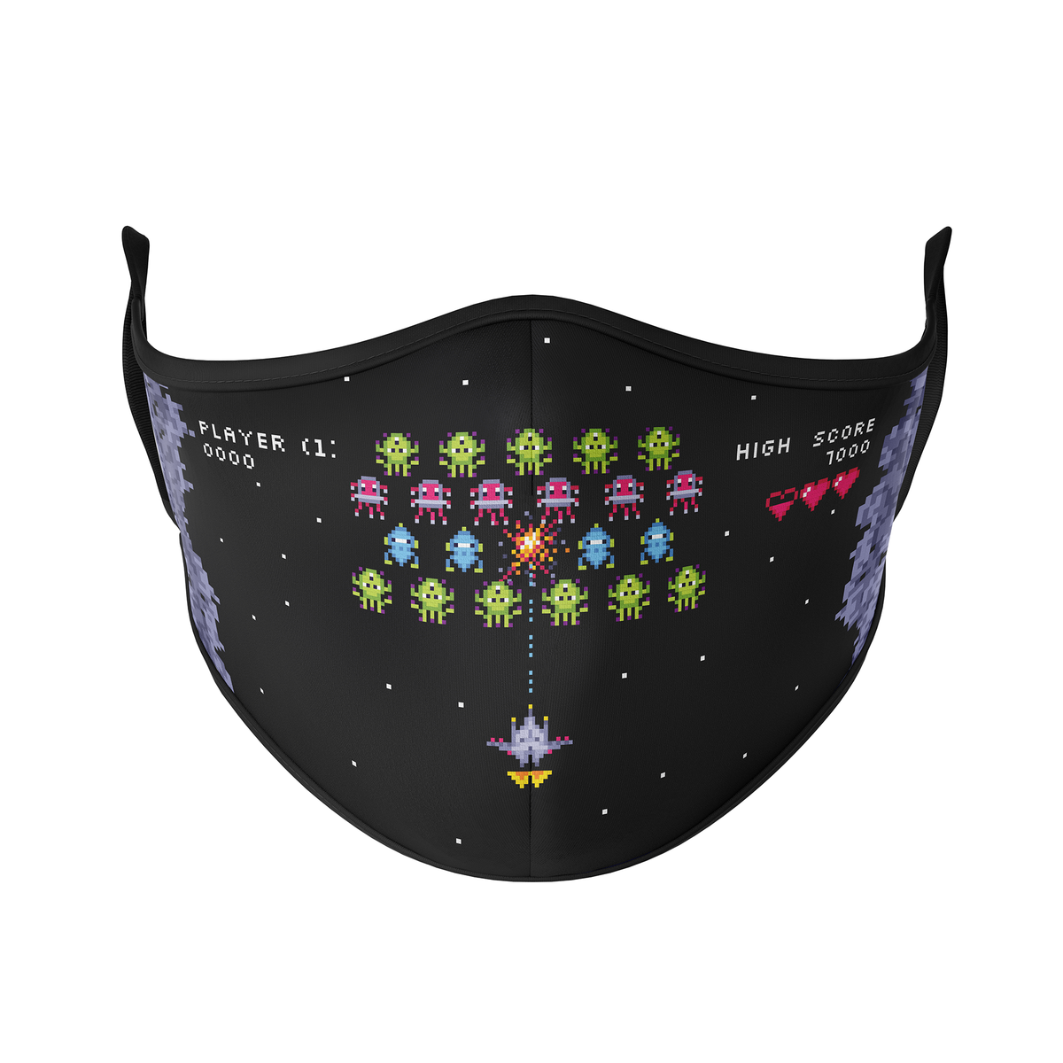 Invaders in Space Reusable Face Mask | Protect Styles